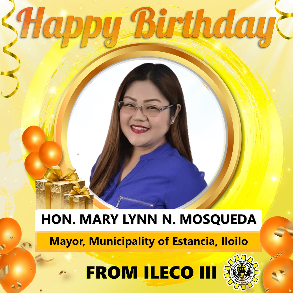 HAPPY BIRTHDAY MAYOR MOSQUEDA! – ILOILO III ELECTRIC COOPERATIVE, INC.