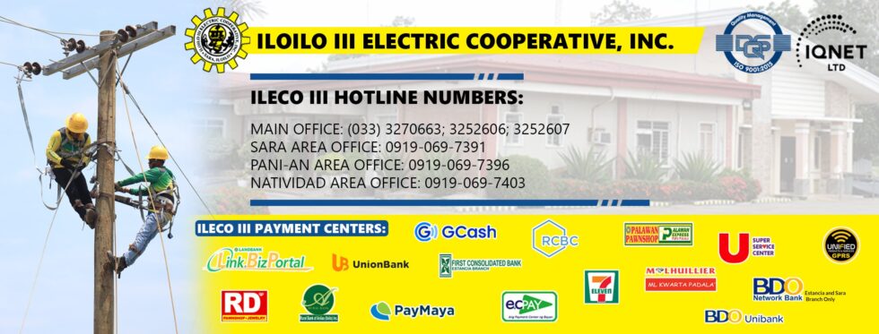ILECO III UPDATED CONTACT NUMBERS – ILOILO III ELECTRIC COOPERATIVE, INC.